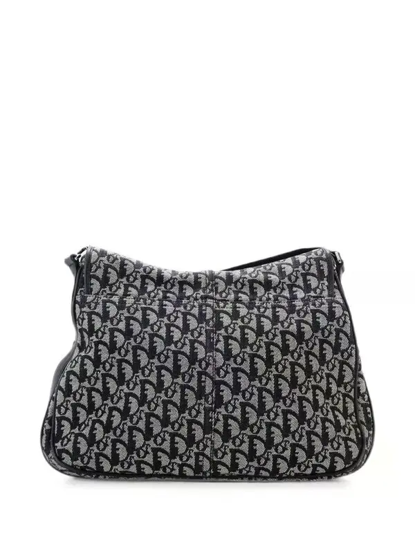 Dior Vintage Cd Flap Messenger Bag Diorissimo Canvas Large Crossbody Bag