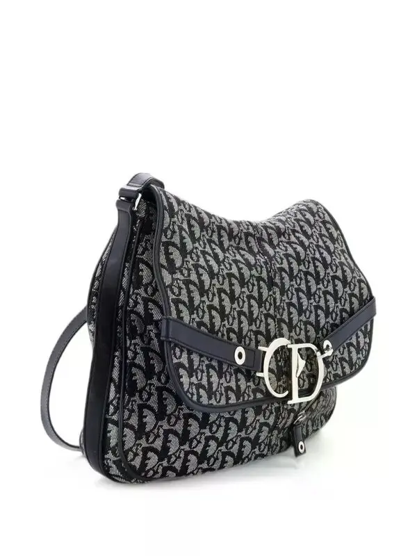 Dior Vintage Cd Flap Messenger Bag Diorissimo Canvas Large Crossbody Bag