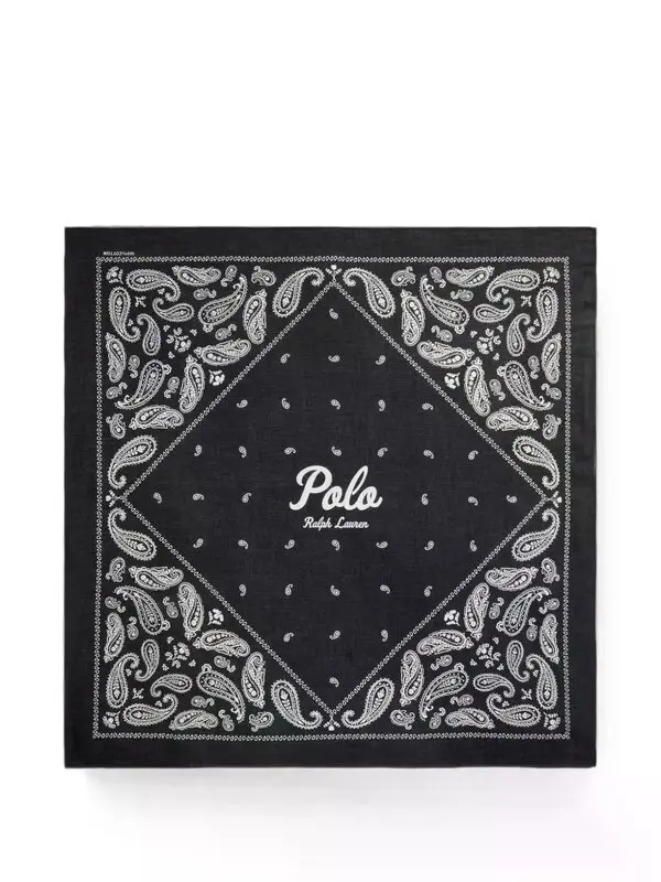 Polo Ralph Lauren Paisley-print Cotton Bandana - Black