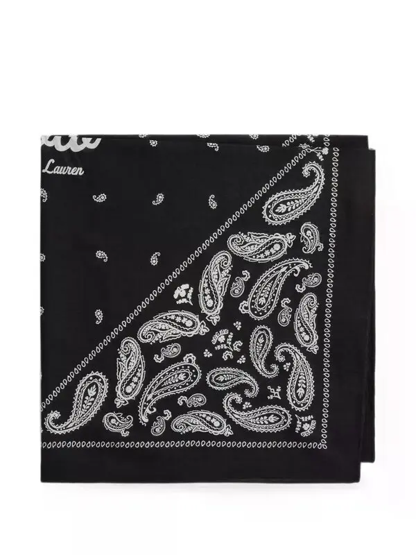 Polo Ralph Lauren Paisley-print Cotton Bandana - Black