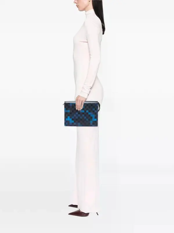 LOUIS VUITTON Damier Graphite Pixel Pochette Voyage Mm Clutch Bag
