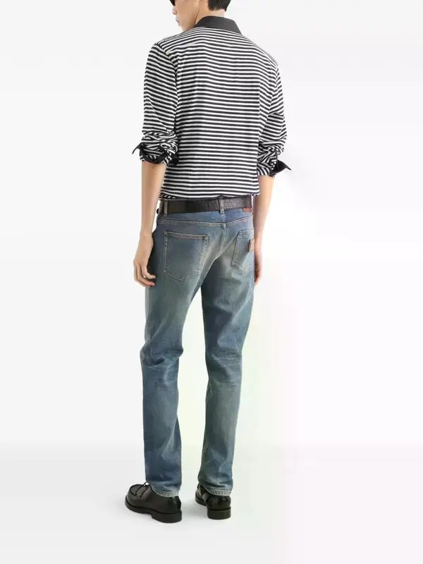 Dolce & Gabbana Striped Jersey Gold-shape Shirt