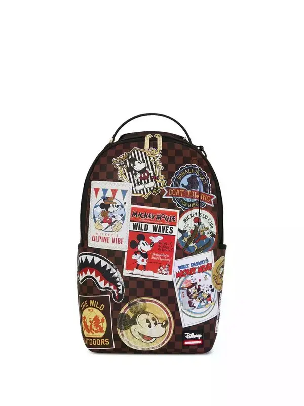 SPRAYGROUND Check-pattern Mickey Mouse-print Backpack