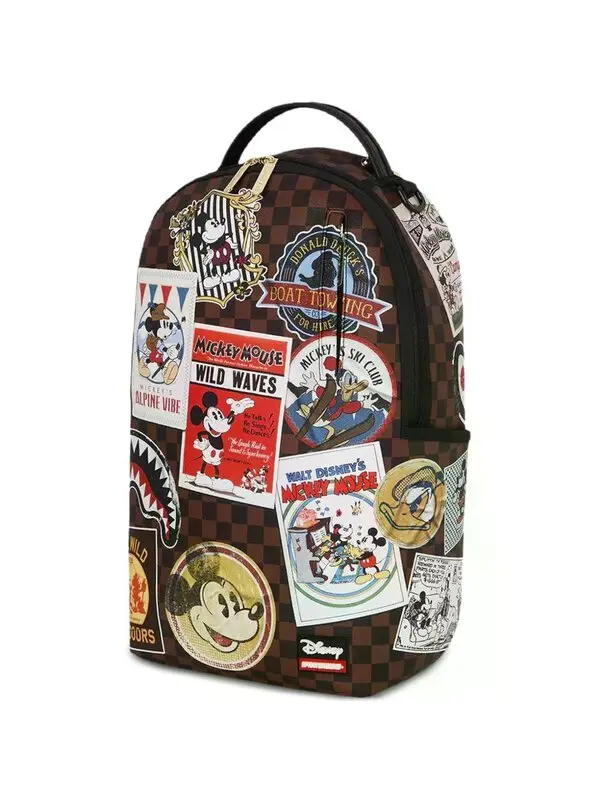 SPRAYGROUND Check-pattern Mickey Mouse-print Backpack
