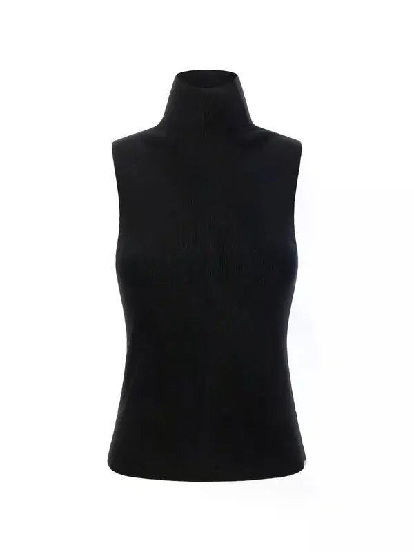 Extreme Cashmere Sleeveless Turtleneck Sweater - Black