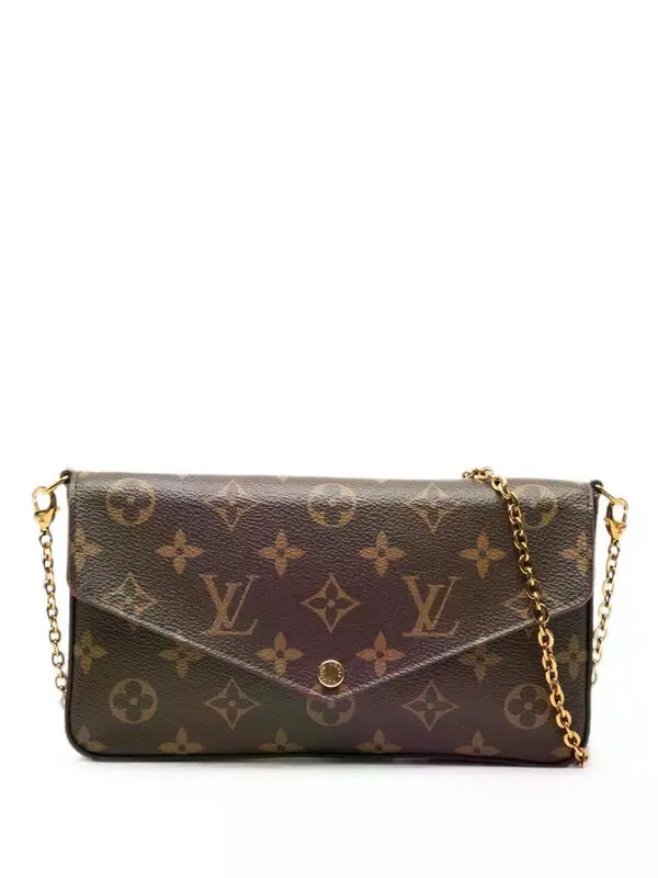 LOUIS VUITTON 2020 Monogram Pochette Felicie Crossbody Bag - Brown