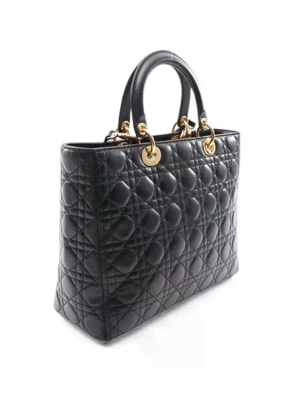 Dior 2000s Lady Cannage Tote Bag - Black