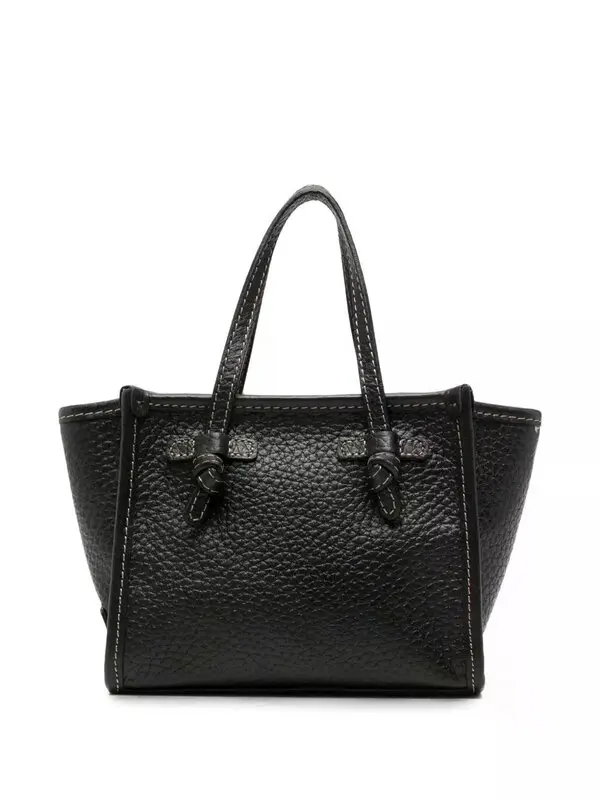 GIANNI CHIARINI Miss Marcella Grained-leather Tote Bag - Black