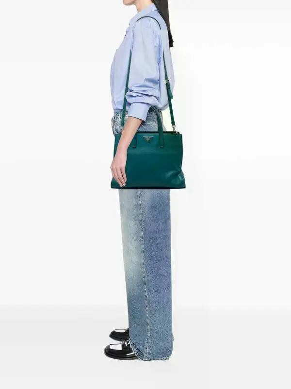 Prada 2013-2015 Saffiano Soft Triple Pocket Tote Satchel