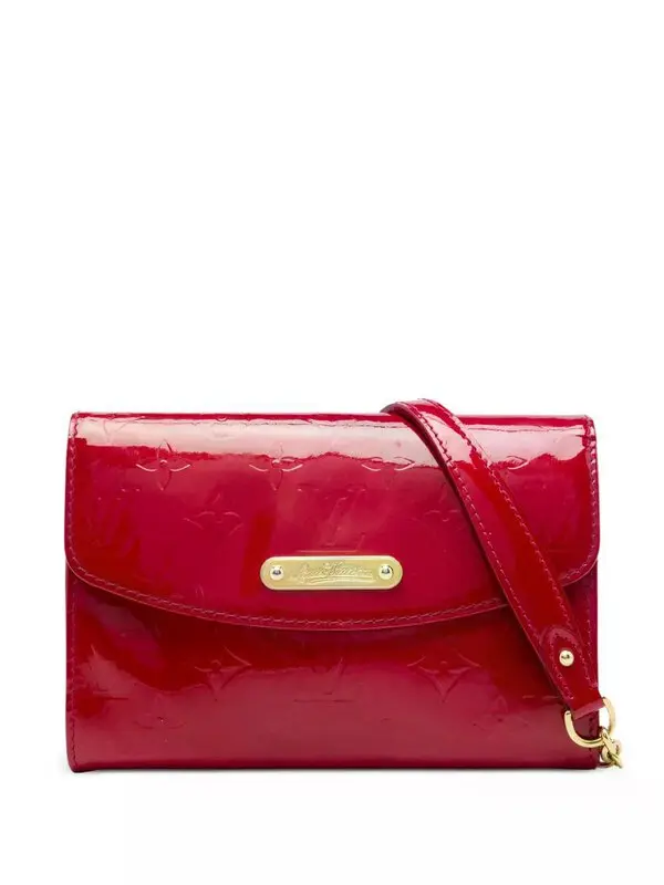 LOUIS VUITTON 2008 Monogram Vernis Bel Air Pochette Crossbody Bag - Red