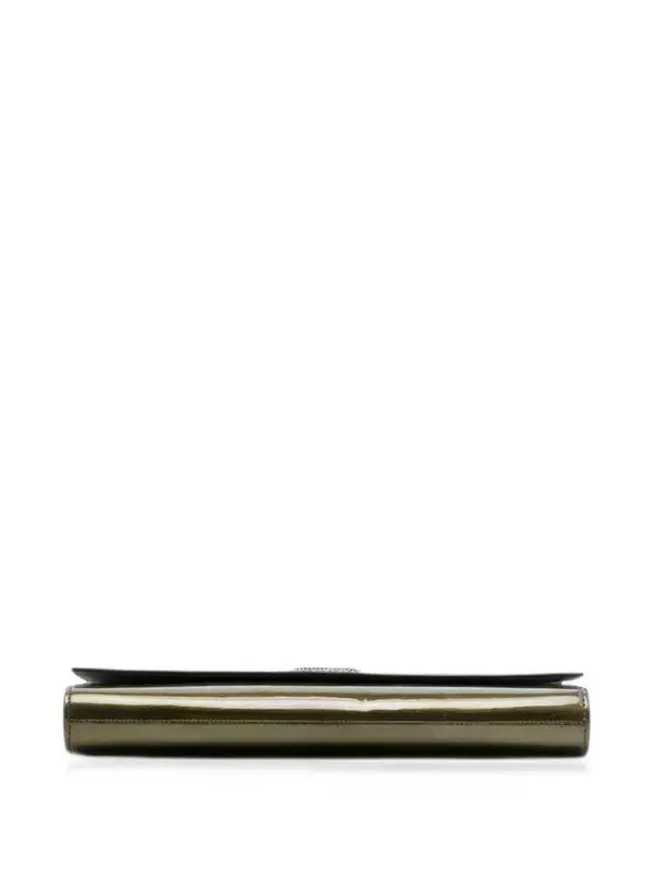 Saint Laurent 2000-2012 Large Patent Belle De Jour Clutch Bag - Green