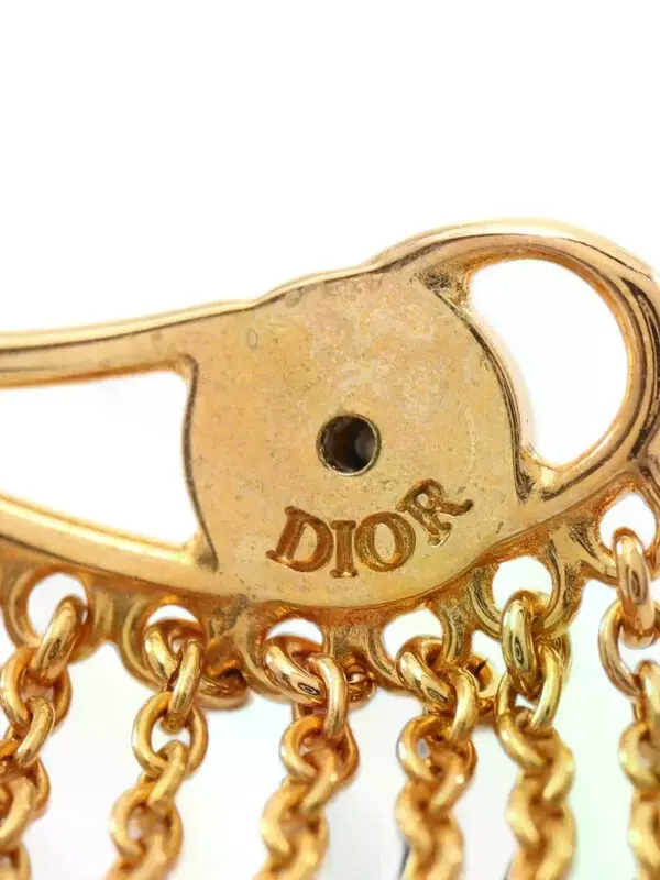Dior 2010s Faux-pearl Chain Earrings