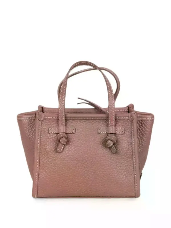 GIANNI CHIARINI Marcella Knotted Leather Mini Tote Bag - Pink