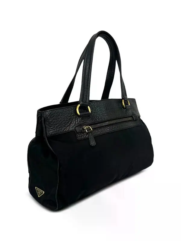 Prada Tessuto And Vitello Daino Tote Bag