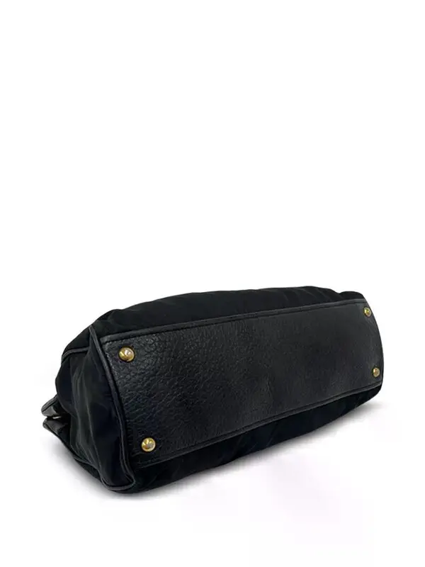 Prada Tessuto And Vitello Daino Tote Bag