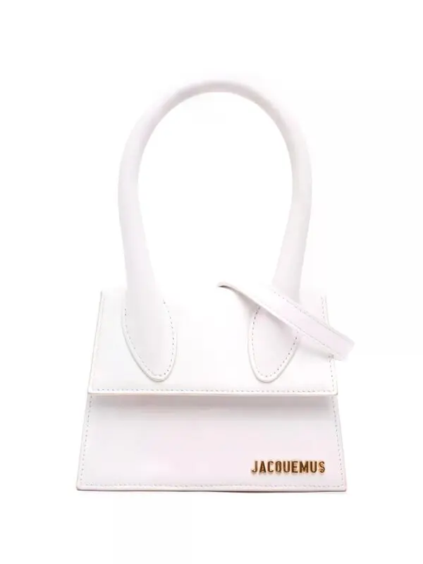 Jacquemus 2010-2026 Leather Le Chiquito Moyen Satchel - White