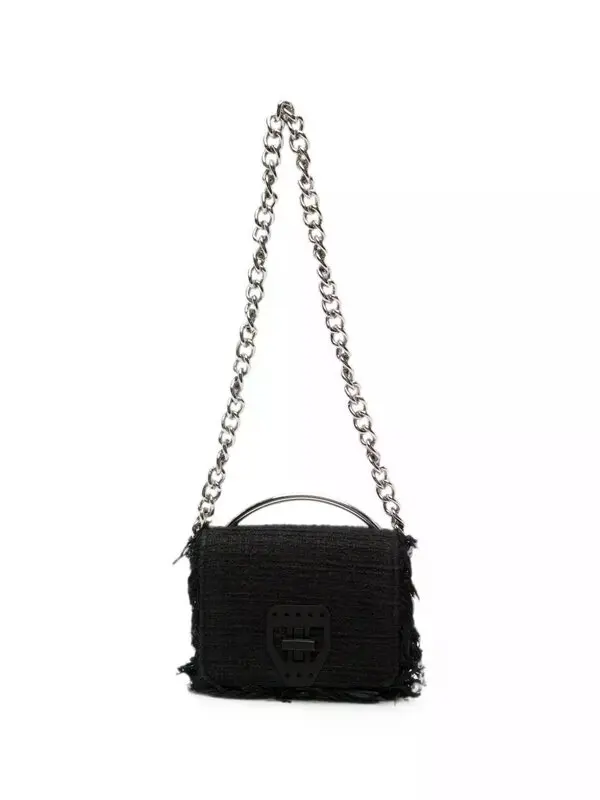 MSGM Bouclé Frayed-edge Mini Shoulder Bag