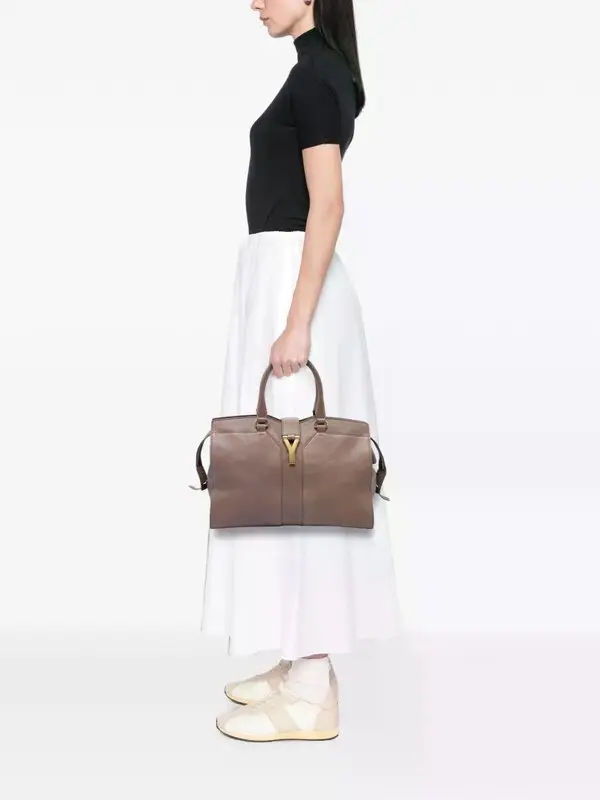 Saint Laurent 2000-2012 Medium Leather Cabas Chyc Satchel