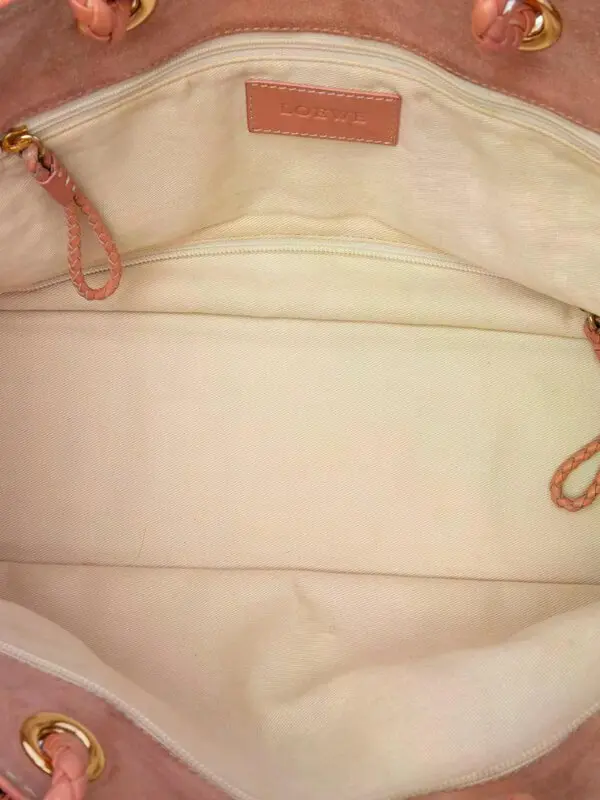 Loewe Suede Crown Logo Shopper Tote Bag