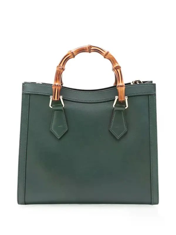 Gucci 2016-2026 Medium Calfskin Bamboo Diana Satchel - Green