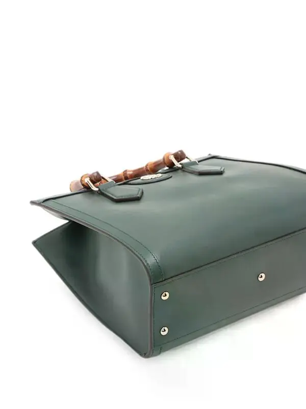 Gucci 2016-2026 Medium Calfskin Bamboo Diana Satchel - Green