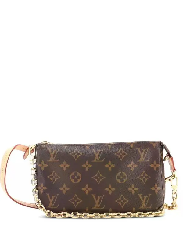LOUIS VUITTON Monogram Canvas Chain Pochette Accessories Nm