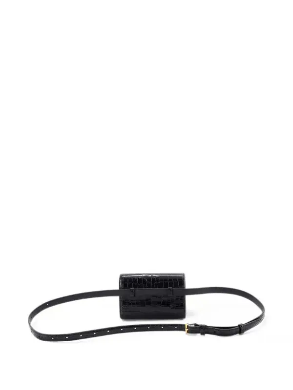 Saint Laurent Classic Monogram Kate Crocodile Embossed Leather Mini Belt Bag