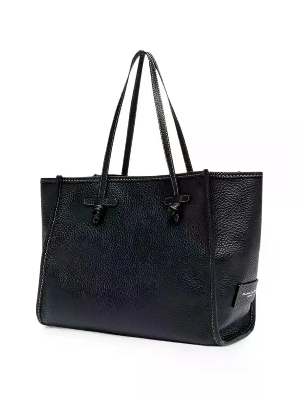 GIANNI CHIARINI Marcella Grained-leather Tote Bag - Black