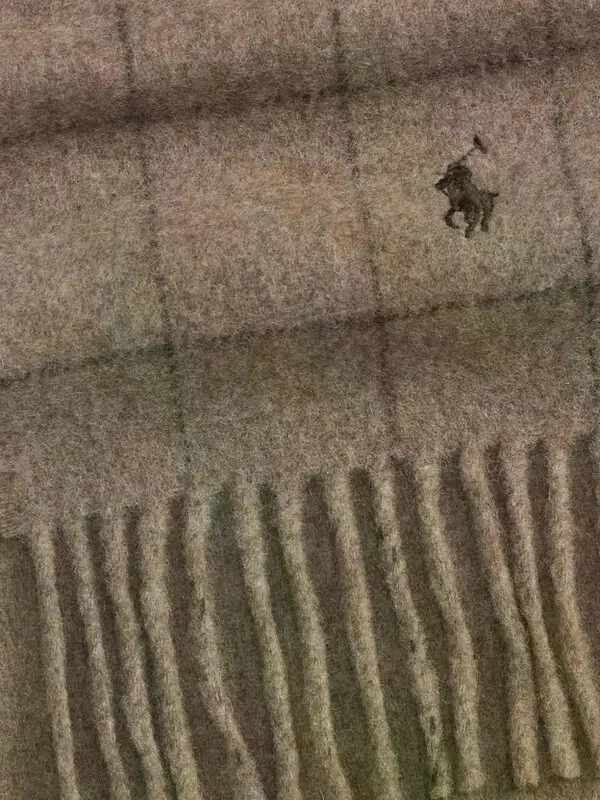 Polo Ralph Lauren Check-pattern Fringed Scarf - Neutrals