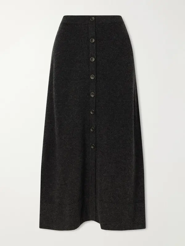 Altuzarra Callahan Cashmere Maxi Skirt - Gray