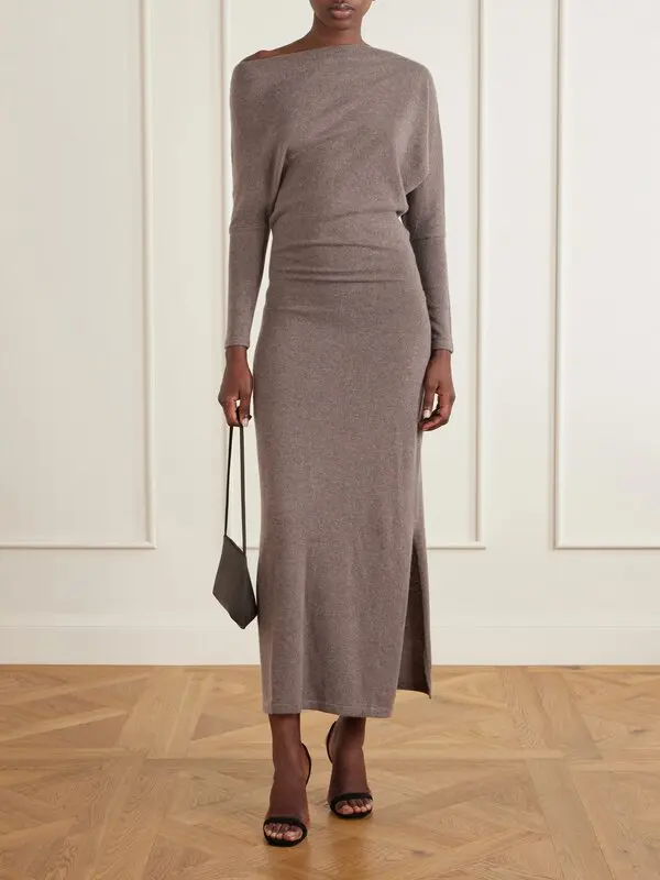 Altuzarra Kasos Asymmetric Cashmere Maxi Dress