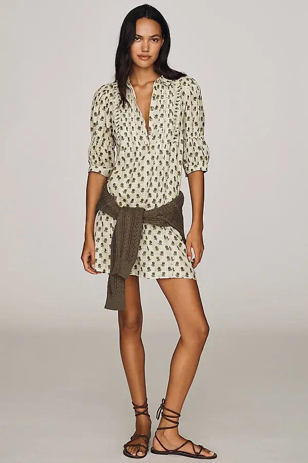 PILCRO Tallulah 100% Cotton Mi Dress