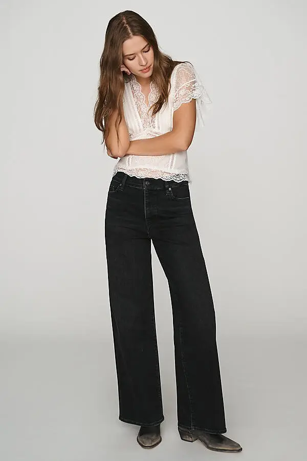 FRAME Le Slim Palazzo High-rise Wide-leg Jeans - Etch