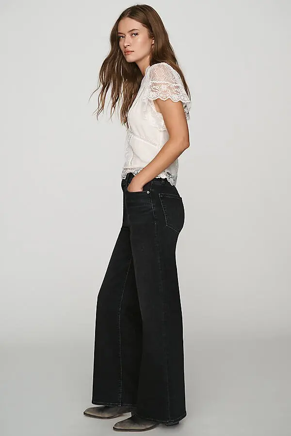 FRAME Le Slim Palazzo High-rise Wide-leg Jeans - Etch