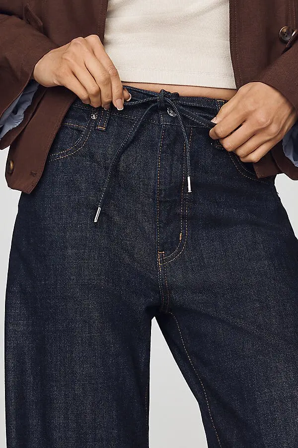 FRAME Off Duty High-rise Wide-leg Jeans - Rinser