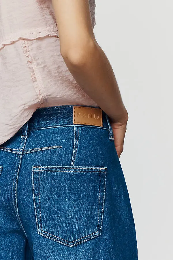 PISTOLA Sacha High-rise Tapered Barrel Jeans