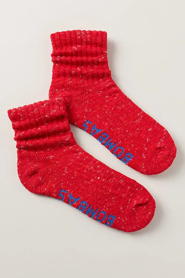 BOMBAS Spaced-out Half-calf Socks - Voltage Red
