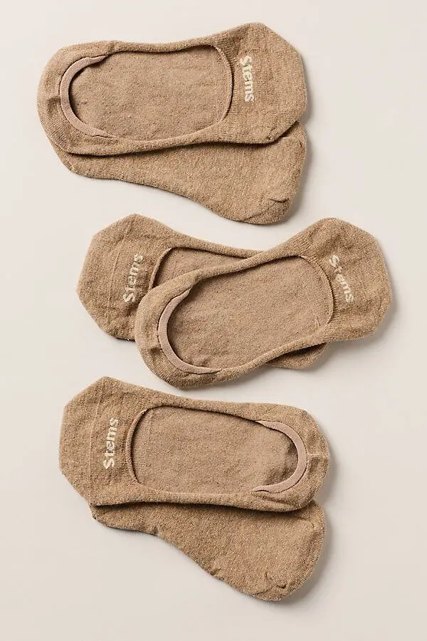 Anthropologie Set Of 3 Ankle Socks - Brown