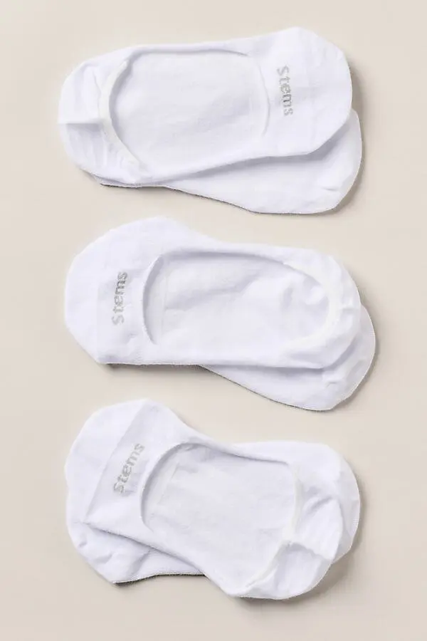 Anthropologie Set Of 3 Ankle Socks - White