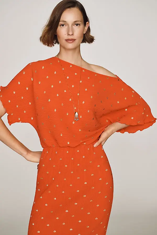 NEVER FULLY DRESSED Tilly Off-shoulder Maxi Dress