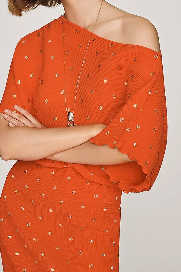 NEVER FULLY DRESSED Tilly Off-shoulder Maxi Dress
