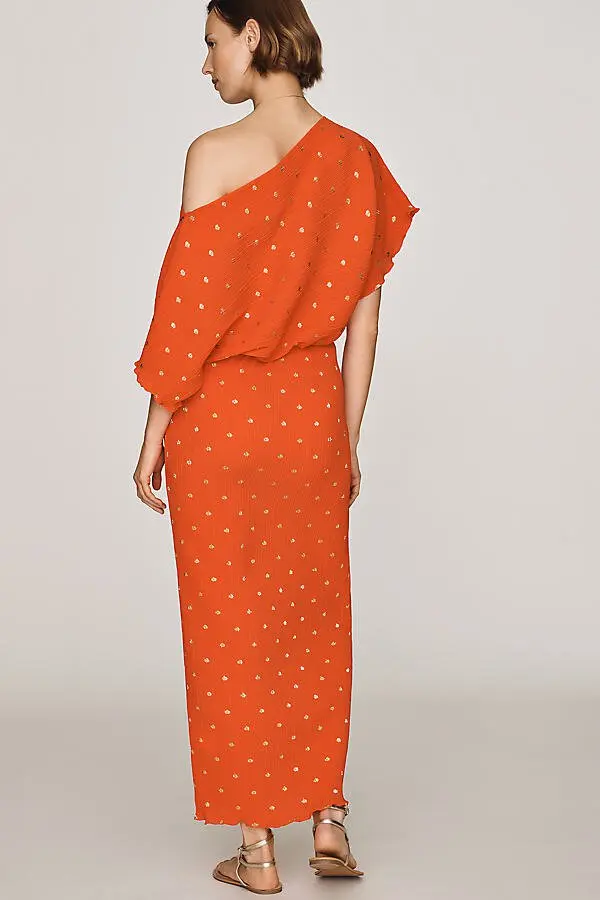 NEVER FULLY DRESSED Tilly Off-shoulder Maxi Dress