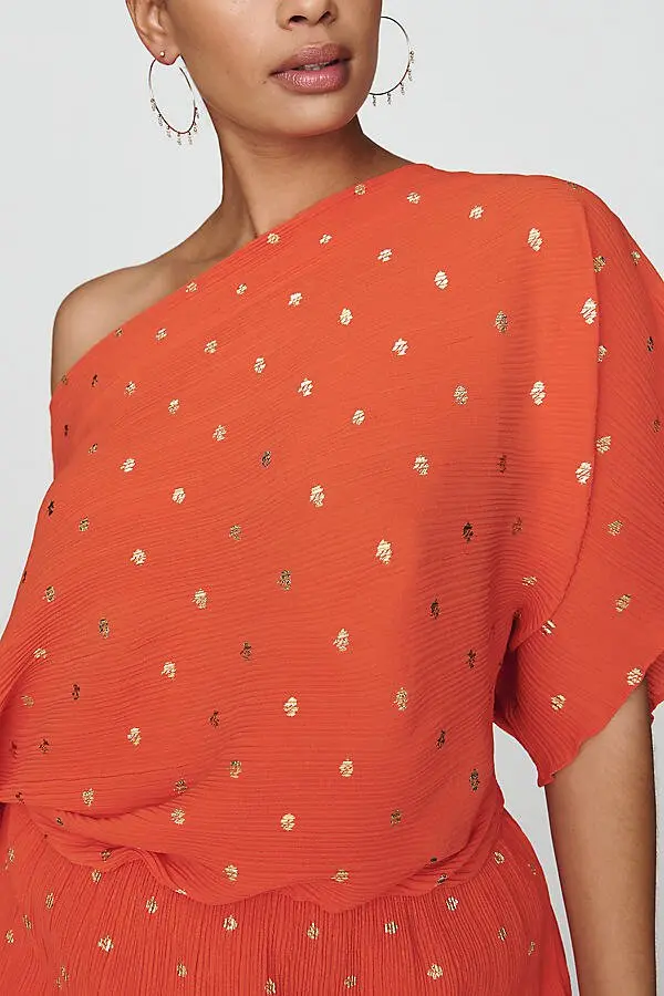 NEVER FULLY DRESSED Tilly Off-shoulder Maxi Dress