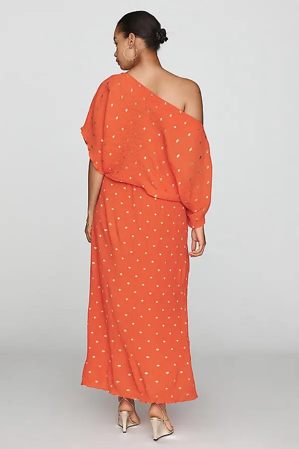 NEVER FULLY DRESSED Tilly Off-shoulder Maxi Dress