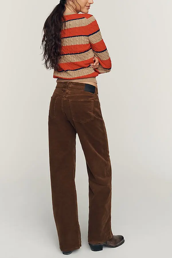 Citizens Of Humanity Nora Low-rise Wide-leg Corduroy Jeans - Manuka