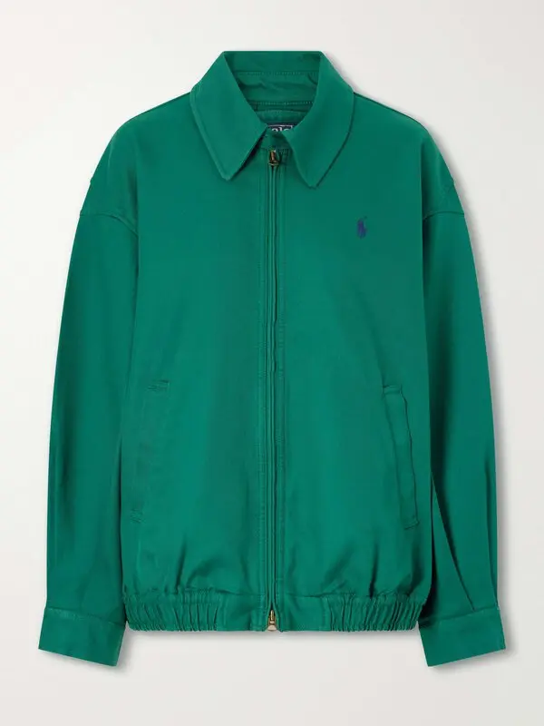 Polo Ralph Lauren Logo-embroidered Cotton-twill Jacket - Forest Green
