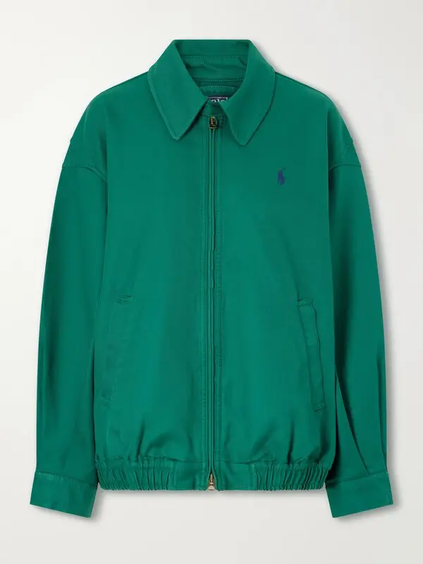Polo Ralph Lauren Embroidered Cotton Twill Jacket - Green