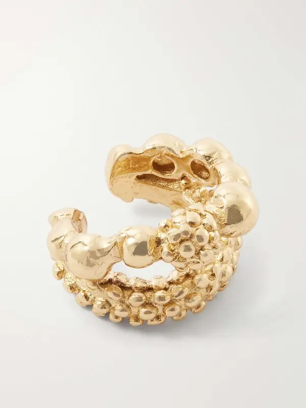 PAOLA SIGHINOLFI Plaka 18-karat -plated Pewter Ear Cuffs - Gold