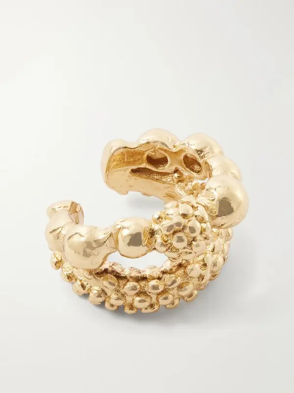 PAOLA SIGHINOLFI Plaka 18-karat -plated Pewter Ear Cuffs - Gold