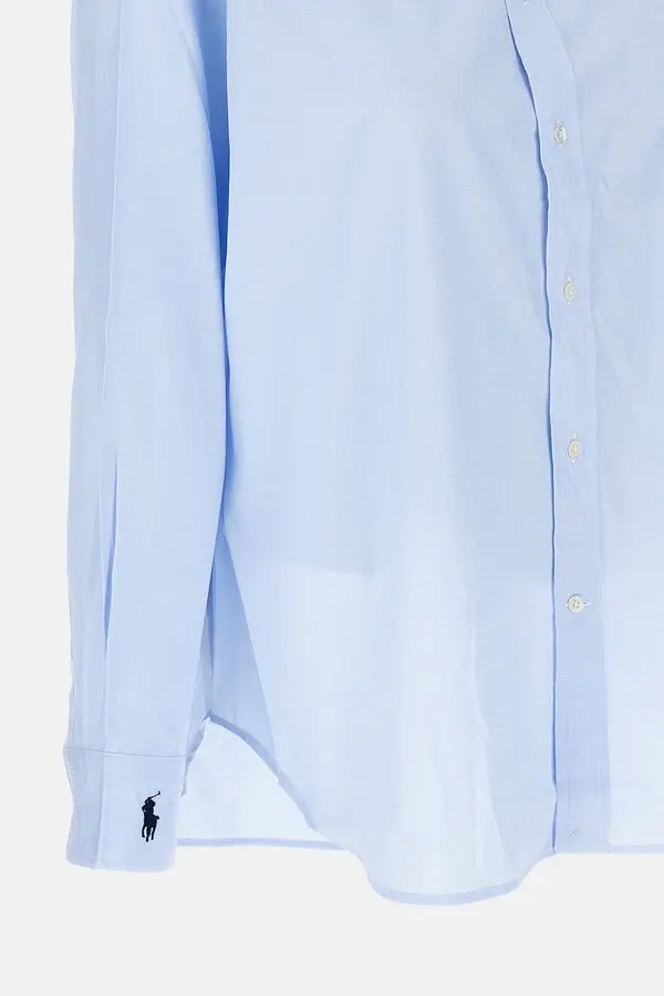 Polo Ralph Lauren Cotton Poplin Shirt With Embroidered Logo